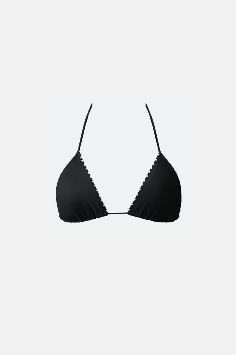 THE PEARL STRING BIKINI TOP - BLACK – ISAMEL